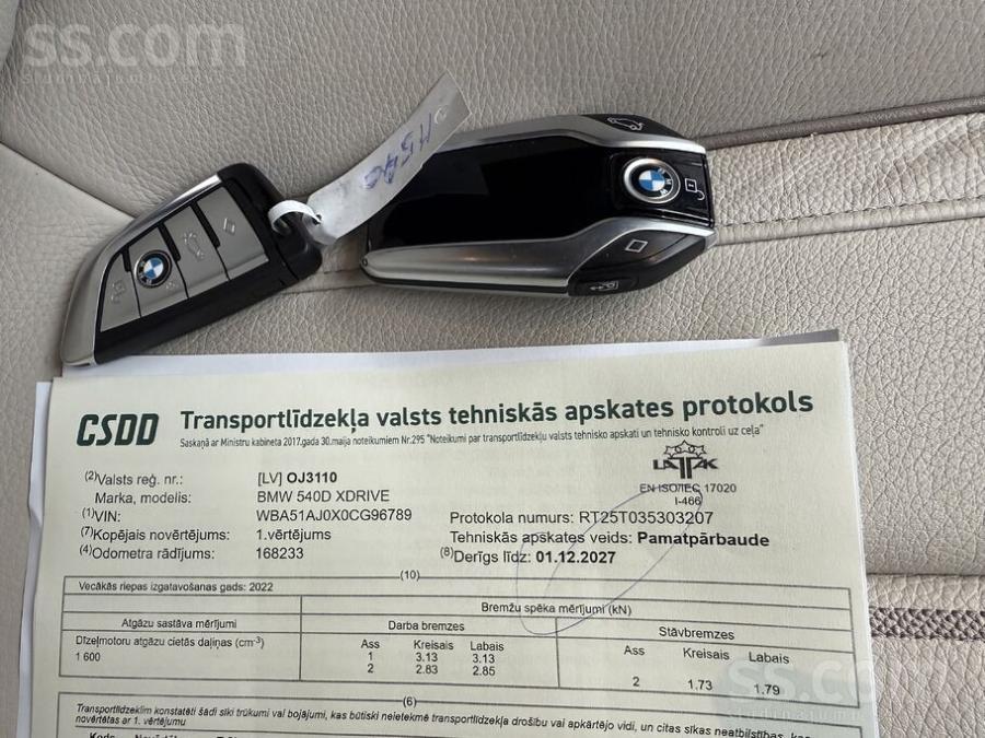 Melns BMW 540 2021 Rīga, ar dzinēja tilpumu 3.00 L un nobraukumu 168 tūkst. km par 24990 €, foto 30 vietnē AUTOMOTO.COM.LV