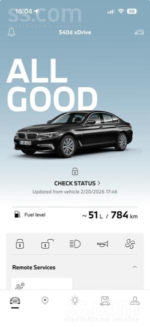 Черный БМВ 540 2017 в Елгава, объемом двигателя 3.00 л и пробегом 243 тыс. км за 19750 €, фото 20 на AUTOMOTO.COM.LV