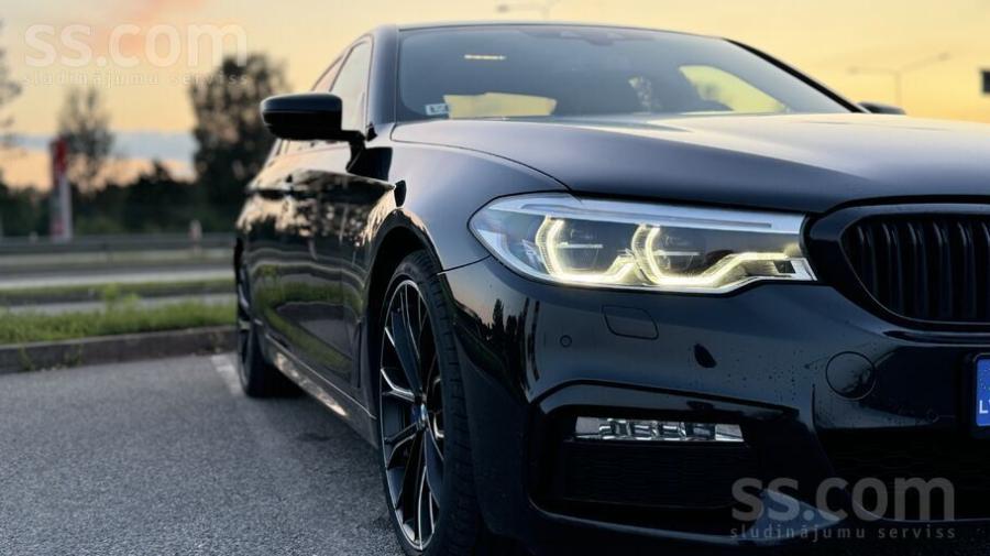 Black BMW 540 2017 in Riga, with an engine capacity of 3.00 L and mileage of 130 thousand km for 33500 €, photo 1 on AUTOMOTO.COM.LV