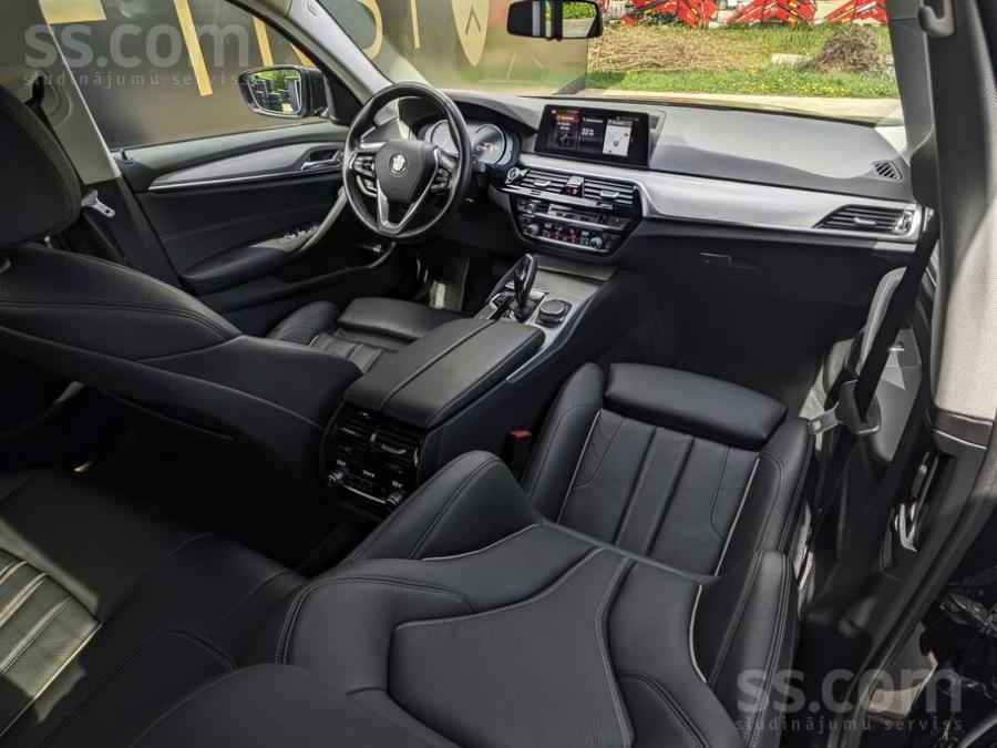 Black BMW 540 2018 in Tukums, with an engine capacity of 3.00 L and mileage of 141 thousand km for 28800 €, photo 6 on AUTOMOTO.COM.LV