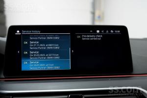Black BMW 540 2022 in Riga, with an engine capacity of 3.00 L and mileage of 151 thousand km for 46500 €, photo 15 on AUTOMOTO.COM.LV