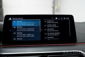 Black BMW 540 2022 in Riga, with an engine capacity of 3.00 L and mileage of 151 thousand km for 46500 €, photo 16 on AUTOMOTO.COM.LV