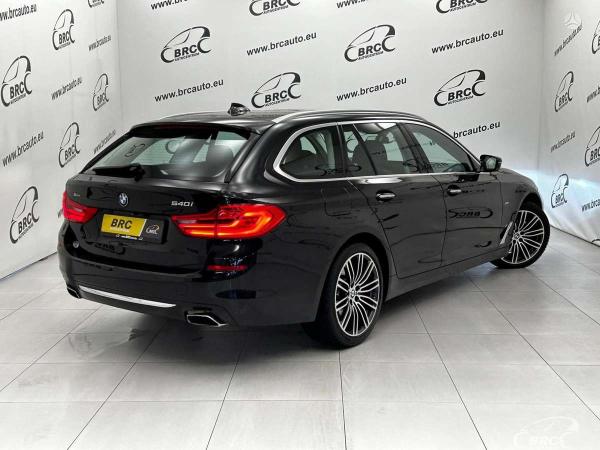 Black BMW 540 2018 in Vilnius, with an engine capacity of 3.00 L and mileage of 309 thousand km for 19100 €, photo 3 on AUTOMOTO.COM.LV