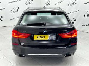 Black BMW 540 2018 in Vilnius, with an engine capacity of 3.00 L and mileage of 309 thousand km for 19100 €, photo 29 on AUTOMOTO.COM.LV