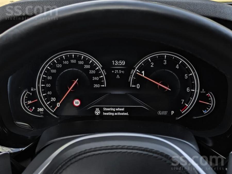 Black BMW 540 2018 in Tukums, with an engine capacity of 3.00 L and mileage of 209 thousand km for 25990 €, photo 19 on AUTOMOTO.COM.LV