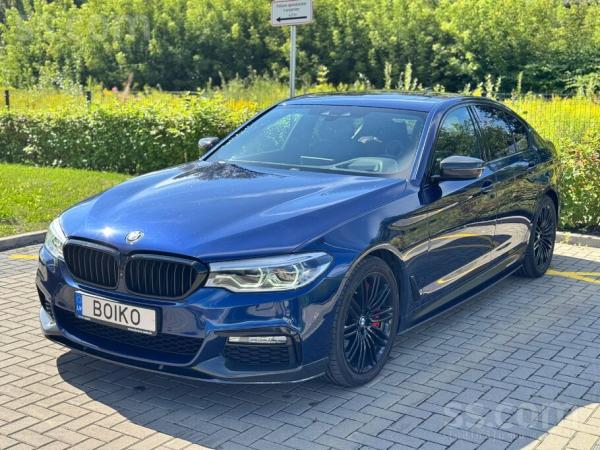 Blue BMW 540 2017 in Riga, with an engine capacity of 3.00 L and mileage of 111 thousand km for 35000 €, photo 1 on AUTOMOTO.COM.LV