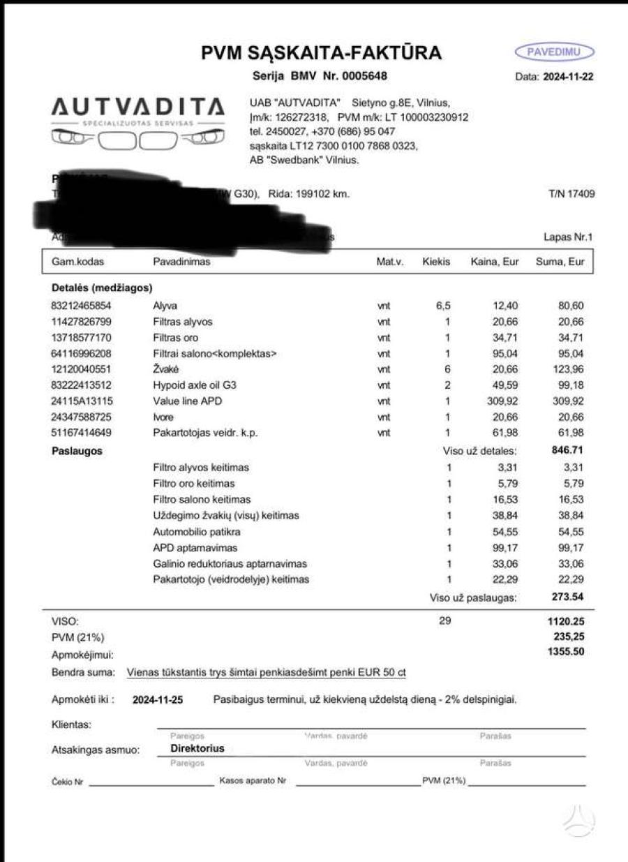 Синий БМВ 540 2017 в Вильнюс, объемом двигателя 3.00 л и пробегом 216 тыс. км за 24990 €, фото 38 на AUTOMOTO.COM.LV