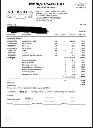 Синий БМВ 540 2017 в Вильнюс, объемом двигателя 3.00 л и пробегом 216 тыс. км за 24990 €, фото 39 на AUTOMOTO.COM.LV