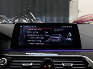 Blue BMW 540 2018 in Vilnius, with an engine capacity of 3.00 L and mileage of 122 thousand km for 29900 €, photo 28 on AUTOMOTO.COM.LV