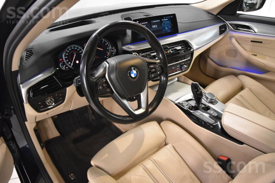 Blue BMW 540 2017 in Riga, with an engine capacity of 3.00 L and mileage of 173 thousand km for 26990 €, photo 11 on AUTOMOTO.COM.LV
