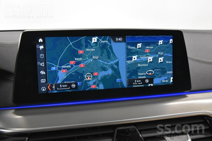 Blue BMW 540 2017 in Riga, with an engine capacity of 3.00 L and mileage of 173 thousand km for 26990 €, photo 21 on AUTOMOTO.COM.LV