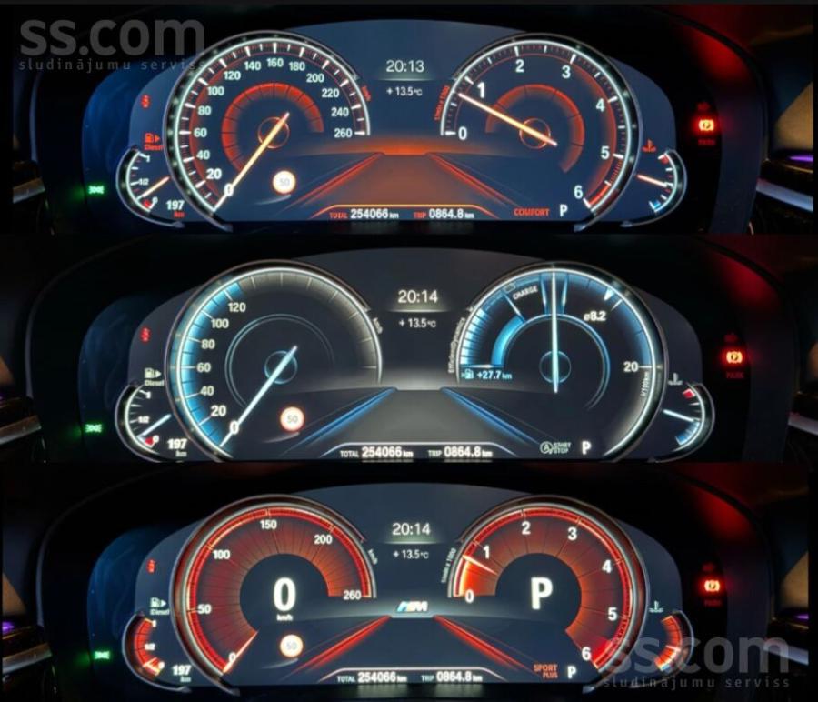 Pelēks BMW 540 2017 Rīga, ar dzinēja tilpumu 3.00 L un nobraukumu 275 tūkst. km par 23600 €, foto 12 vietnē AUTOMOTO.COM.LV