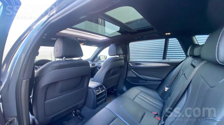 Grey BMW 540 2018 in Riga, with an engine capacity of 3.00 L and mileage of 312 thousand km for 24900 €, photo 15 on AUTOMOTO.COM.LV