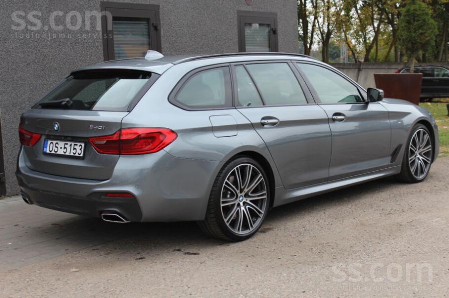 Grey BMW 540 2018 in Riga, with an engine capacity of 3.00 L and mileage of 312 thousand km for 22300 €, photo 7 on AUTOMOTO.COM.LV