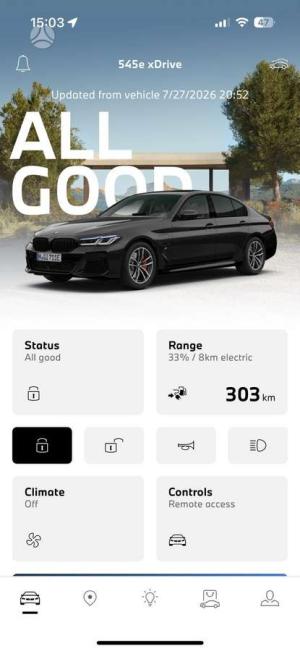 Black BMW 545 2020 in Vilnius, with an engine capacity of 3.00 L and mileage of 100 thousand km for 44000 €, photo 43 on AUTOMOTO.COM.LV