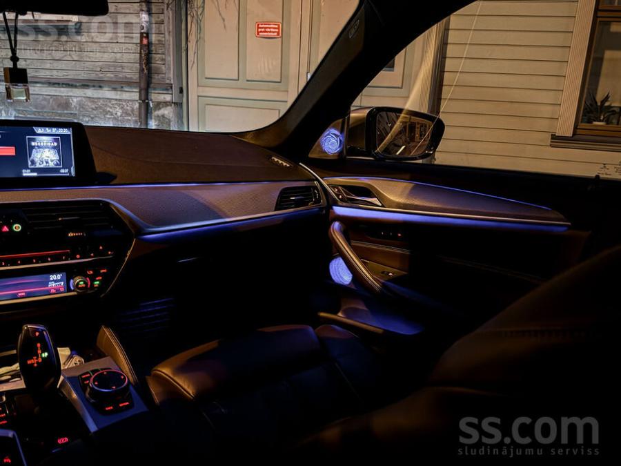 Black BMW 550 2018 in Riga, with an engine capacity of 3.00 L and mileage of 0 thousand km for 27500 €, photo 36 on AUTOMOTO.COM.LV