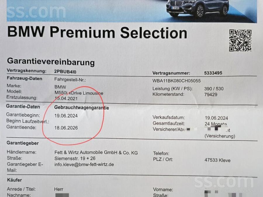 Melns BMW 550 2021 Rīga, ar dzinēja tilpumu 4.40 L un nobraukumu 122 tūkst. km par 52490 €, foto 15 vietnē AUTOMOTO.COM.LV