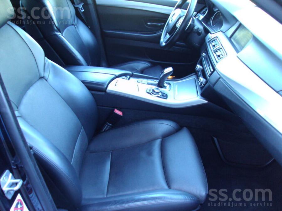 Black BMW 550 2013 in Riga, with an engine capacity of 3.00 L and mileage of 216 thousand km for 14200 €, photo 5 on AUTOMOTO.COM.LV