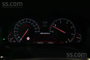 Black BMW 550 2019 in Riga, with an engine capacity of 3.00 L and mileage of 186 thousand km for 29900 €, photo 15 on AUTOMOTO.COM.LV