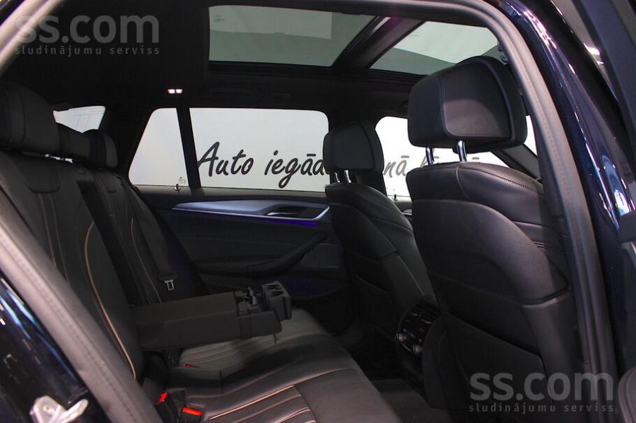 Black BMW 550 2019 in Riga, with an engine capacity of 3.00 L and mileage of 186 thousand km for 29900 €, photo 29 on AUTOMOTO.COM.LV