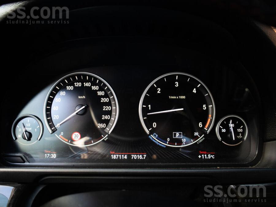 Grey BMW 550 2013 in Liepaja, with an engine capacity of 3.00 L and mileage of 187 thousand km for 14500 €, photo 26 on AUTOMOTO.COM.LV