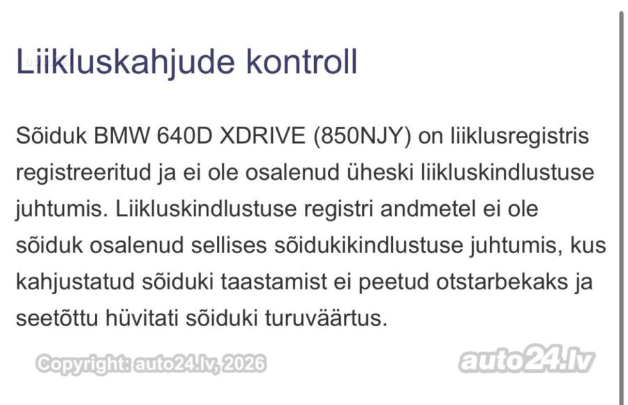 Black BMW 6 Series 2013 in Tartu, with an engine capacity of 3.00 L and mileage of 260 thousand km for 17499 €, photo 30 on AUTOMOTO.COM.LV