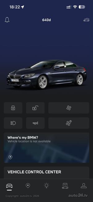 Melns BMW 6 Series 2013 Tallina, ar dzinēja tilpumu 3.00 L un nobraukumu 301 tūkst. km par 19900 €, foto 30 vietnē AUTOMOTO.COM.LV