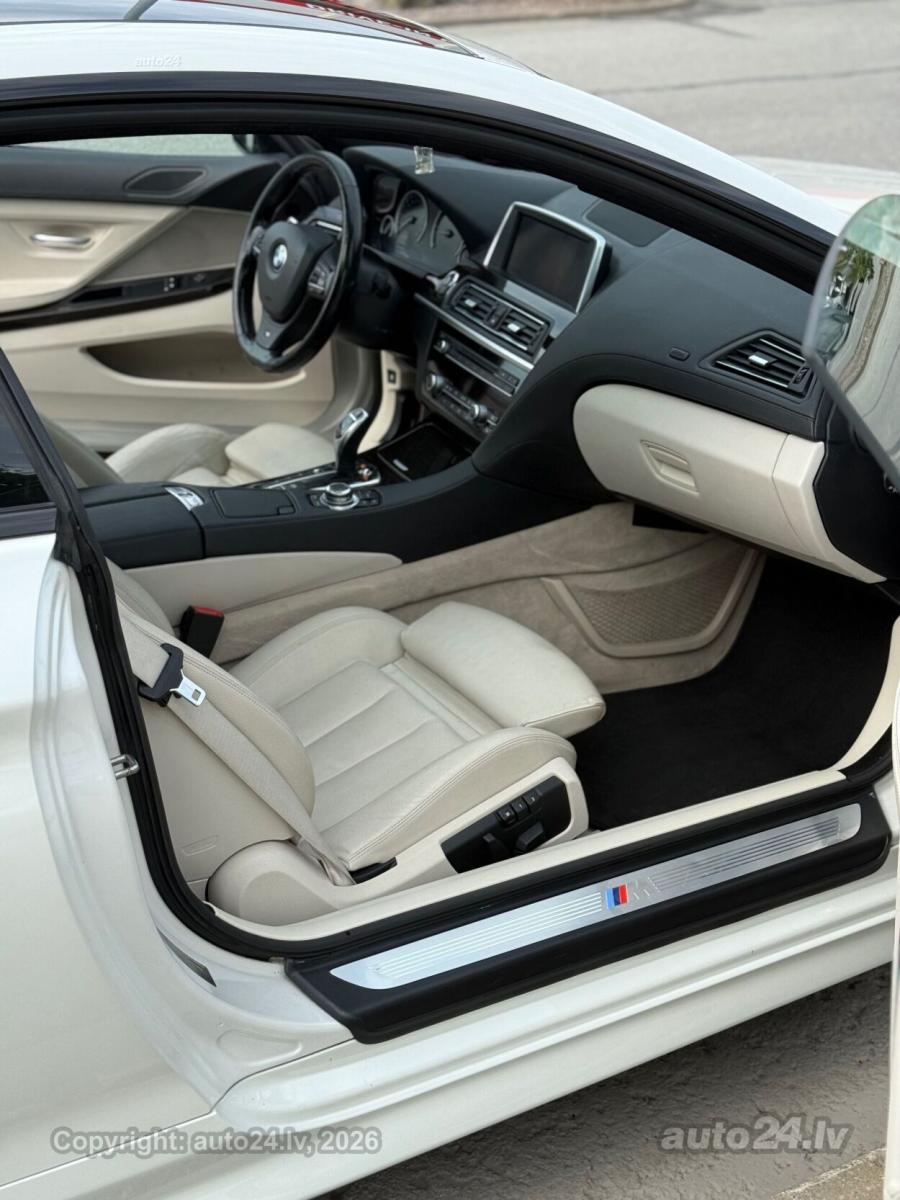 White BMW 6 Series 2012 in Tallinn, with an engine capacity of 3.00 L and mileage of 255 thousand km for 22500 €, photo 12 on AUTOMOTO.COM.LV