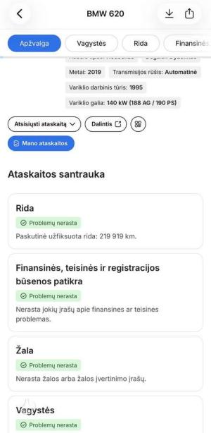 Белый БМВ 620 2019 в Таураге, объемом двигателя 2.00 л и пробегом 221 тыс. км за 20800 €, фото 60 на AUTOMOTO.COM.LV