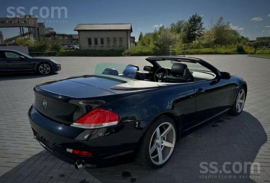 Black BMW 630 2007 in Vilnius, with an engine capacity of 3.00 L and mileage of 242 thousand km for 7990 €, photo 1 on AUTOMOTO.COM.LV