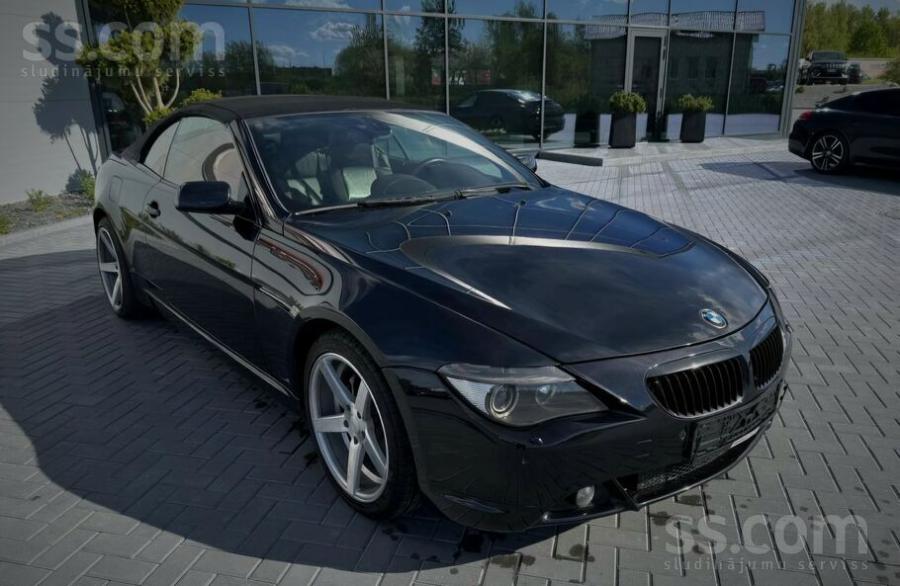 Black BMW 630 2007 in Vilnius, with an engine capacity of 3.00 L and mileage of 242 thousand km for 7990 €, photo 2 on AUTOMOTO.COM.LV