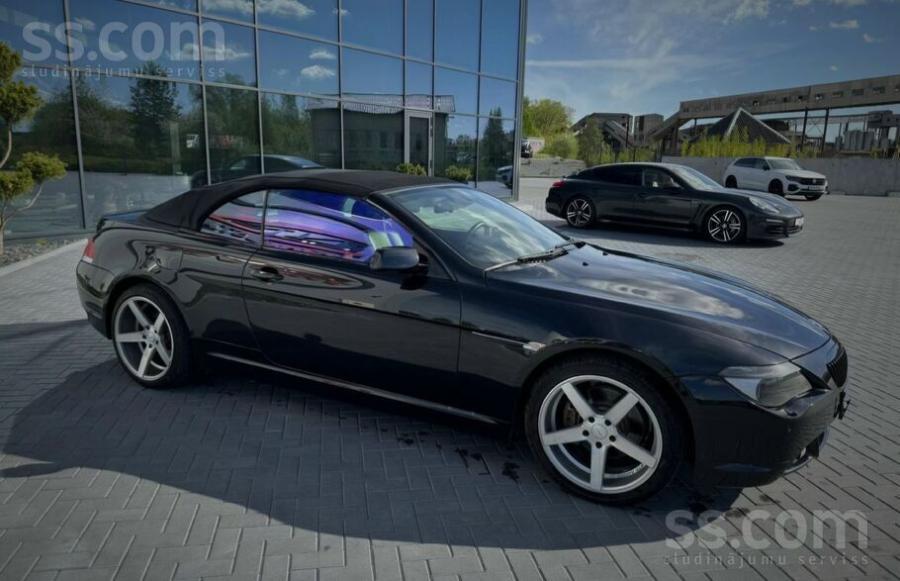 Black BMW 630 2007 in Vilnius, with an engine capacity of 3.00 L and mileage of 242 thousand km for 7990 €, photo 3 on AUTOMOTO.COM.LV