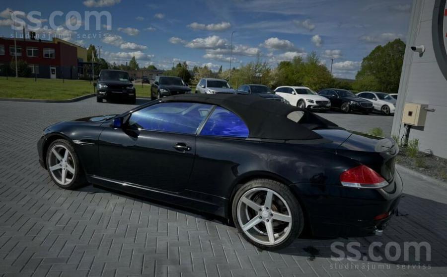 Black BMW 630 2007 in Vilnius, with an engine capacity of 3.00 L and mileage of 242 thousand km for 7990 €, photo 7 on AUTOMOTO.COM.LV