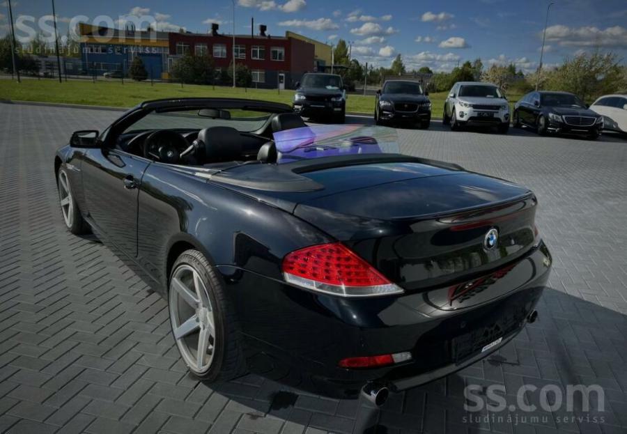 Black BMW 630 2007 in Vilnius, with an engine capacity of 3.00 L and mileage of 242 thousand km for 7990 €, photo 10 on AUTOMOTO.COM.LV