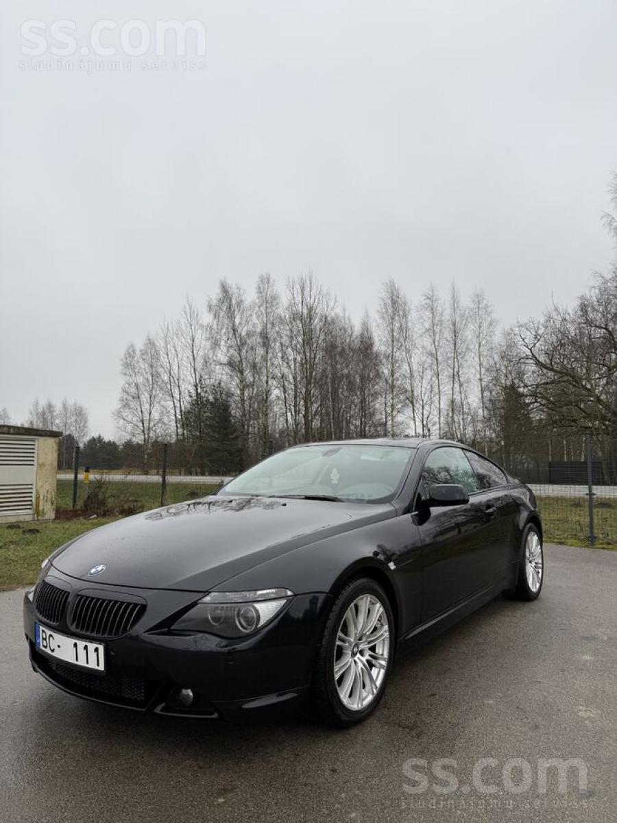 Black BMW 630 2005 in Riga, with an engine capacity of 3.00 L and mileage of 348 thousand km for 6000 €, photo 1 on AUTOMOTO.COM.LV