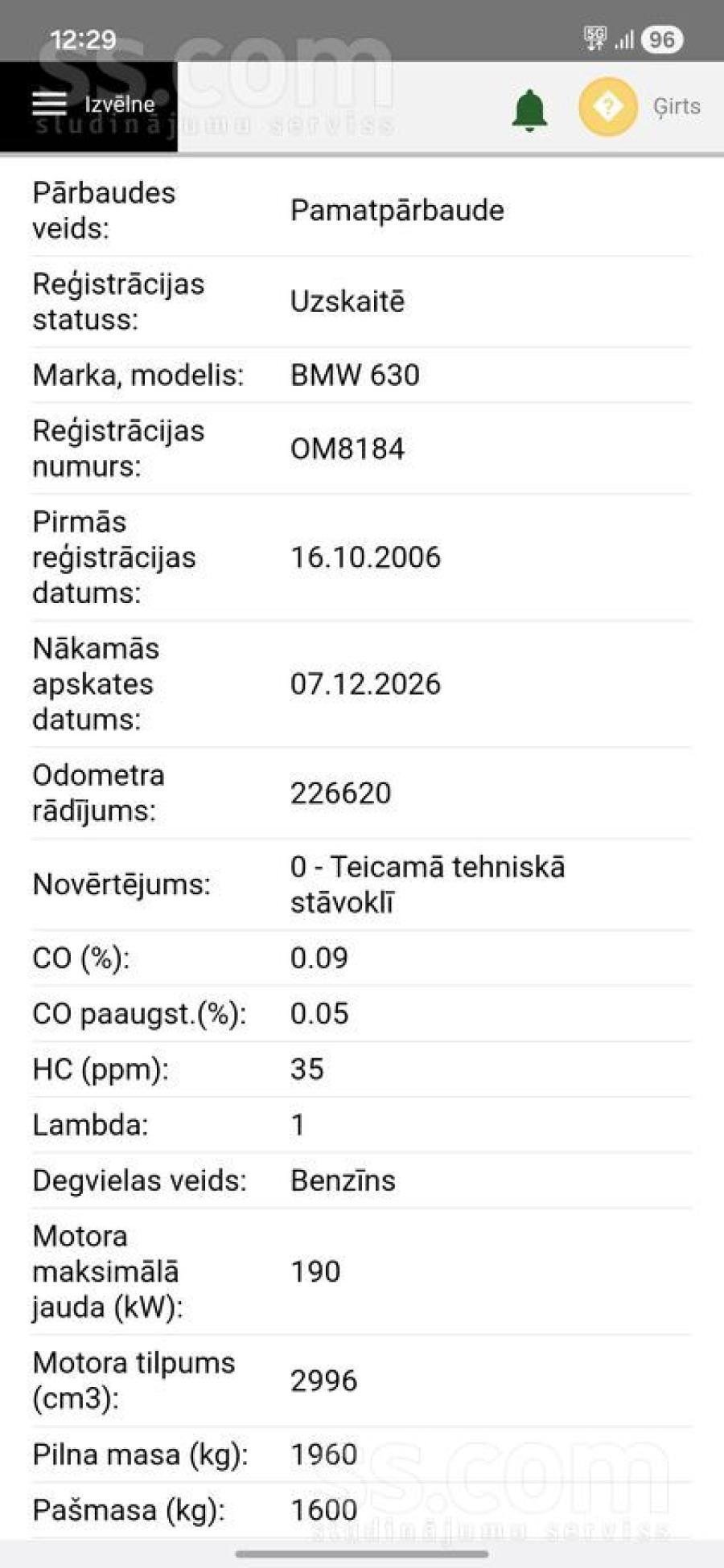 Черный БМВ 630 2006 в Валмиера, объемом двигателя 3.00 л и пробегом 230 тыс. км за 11800 €, фото 9 на AUTOMOTO.COM.LV