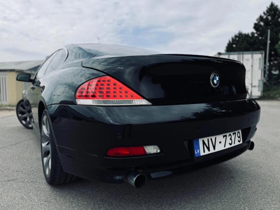 Black BMW 630 2006 in Riga, with an engine capacity of 3.00 L and mileage of 201 thousand km for 9500 €, photo 9 on AUTOMOTO.COM.LV