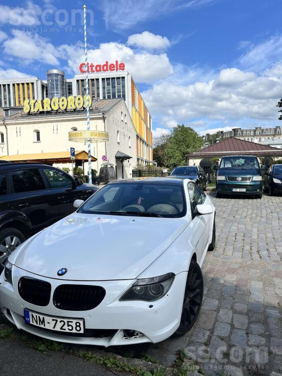 White BMW 630 2004 in Riga, with an engine capacity of 3.00 L and mileage of 233 thousand km for 4800 €, photo 1 on AUTOMOTO.COM.LV