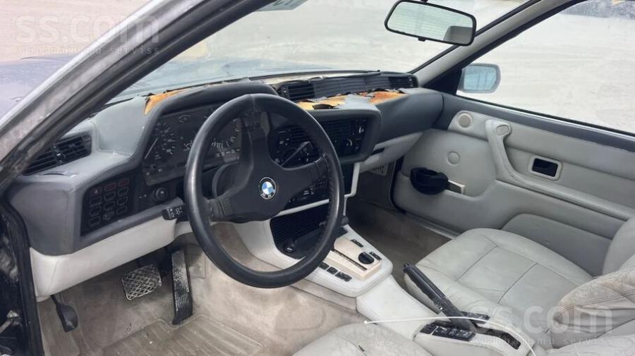Melns BMW 635 1987 Rīga, ar dzinēja tilpumu 3.50 L un nobraukumu 124 tūkst. km par 7500 €, foto 6 vietnē AUTOMOTO.COM.LV