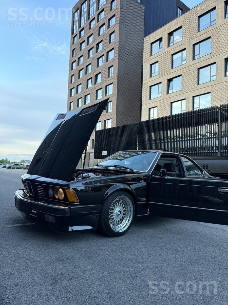 Black BMW 635 1988 in Riga, with an engine capacity of 3.50 L and mileage of 1 thousand km for 49900 €, photo 1 on AUTOMOTO.COM.LV