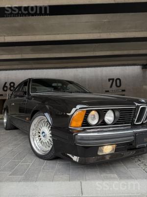 Black BMW 635 1988 in Riga, with an engine capacity of 3.50 L and mileage of 1 thousand km for 49900 €, photo  on AUTOMOTO.COM.LV