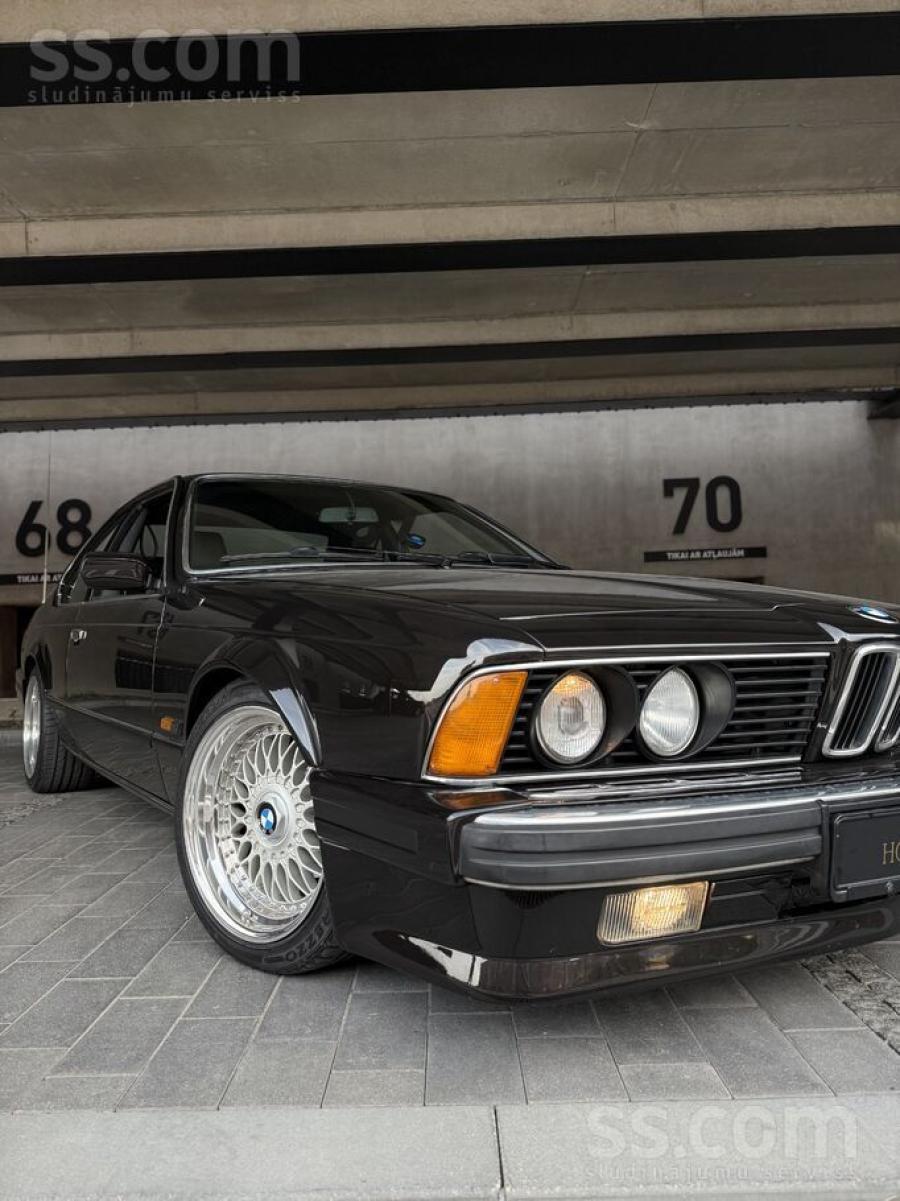 Black BMW 635 1988 in Riga, with an engine capacity of 3.50 L and mileage of 1 thousand km for 49900 €, photo 3 on AUTOMOTO.COM.LV