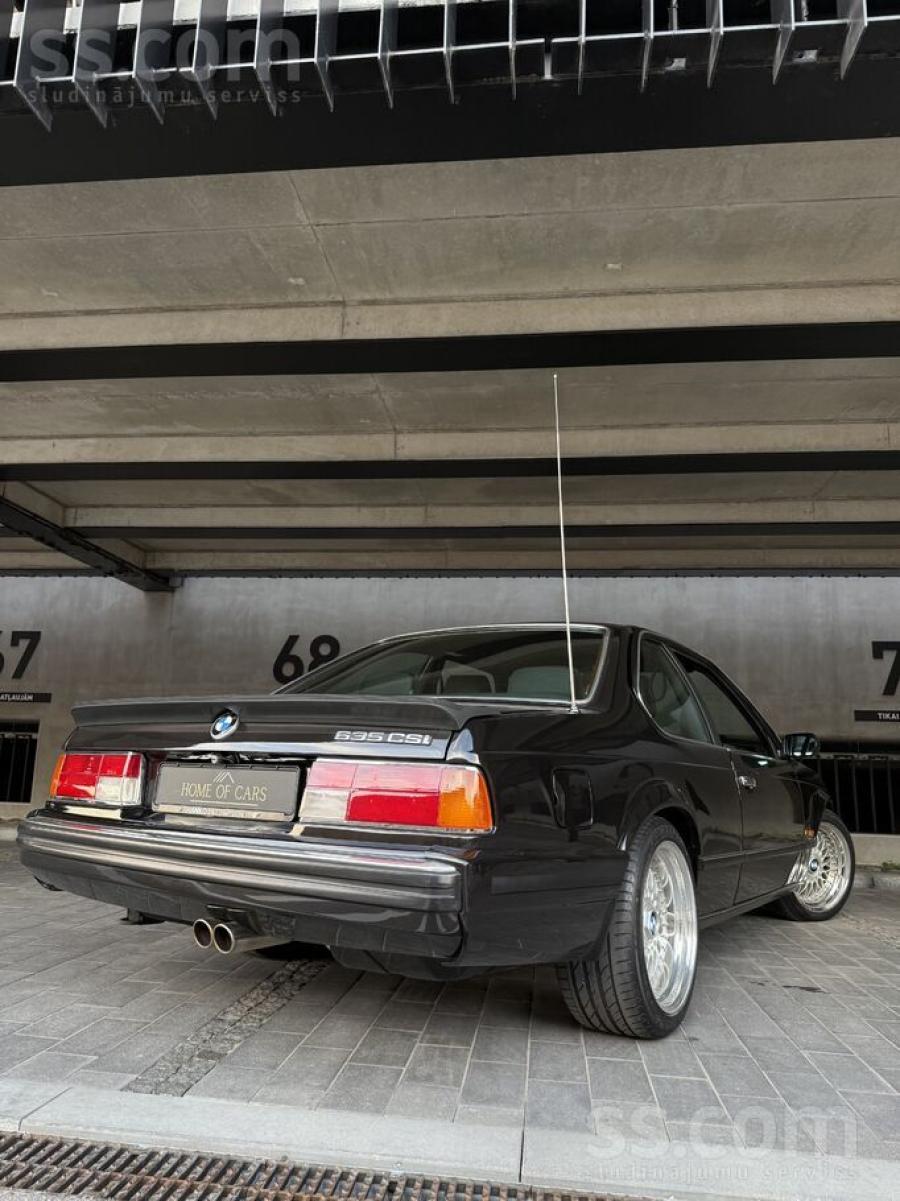 Black BMW 635 1988 in Riga, with an engine capacity of 3.50 L and mileage of 1 thousand km for 49900 €, photo 5 on AUTOMOTO.COM.LV