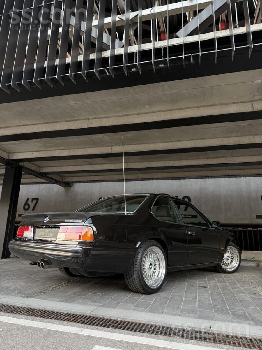 Black BMW 635 1988 in Riga, with an engine capacity of 3.50 L and mileage of 1 thousand km for 49900 €, photo 6 on AUTOMOTO.COM.LV