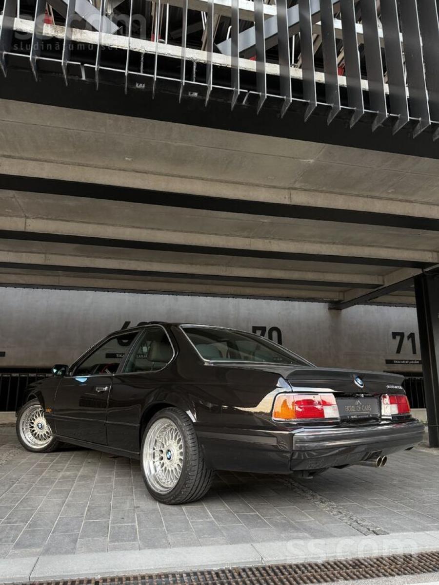 Black BMW 635 1988 in Riga, with an engine capacity of 3.50 L and mileage of 1 thousand km for 49900 €, photo 10 on AUTOMOTO.COM.LV