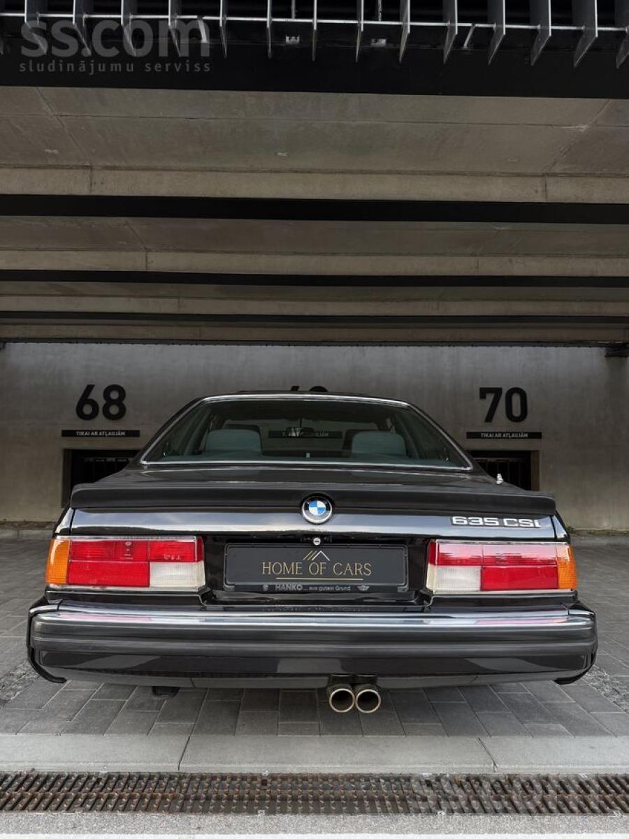 Black BMW 635 1988 in Riga, with an engine capacity of 3.50 L and mileage of 1 thousand km for 49900 €, photo 13 on AUTOMOTO.COM.LV