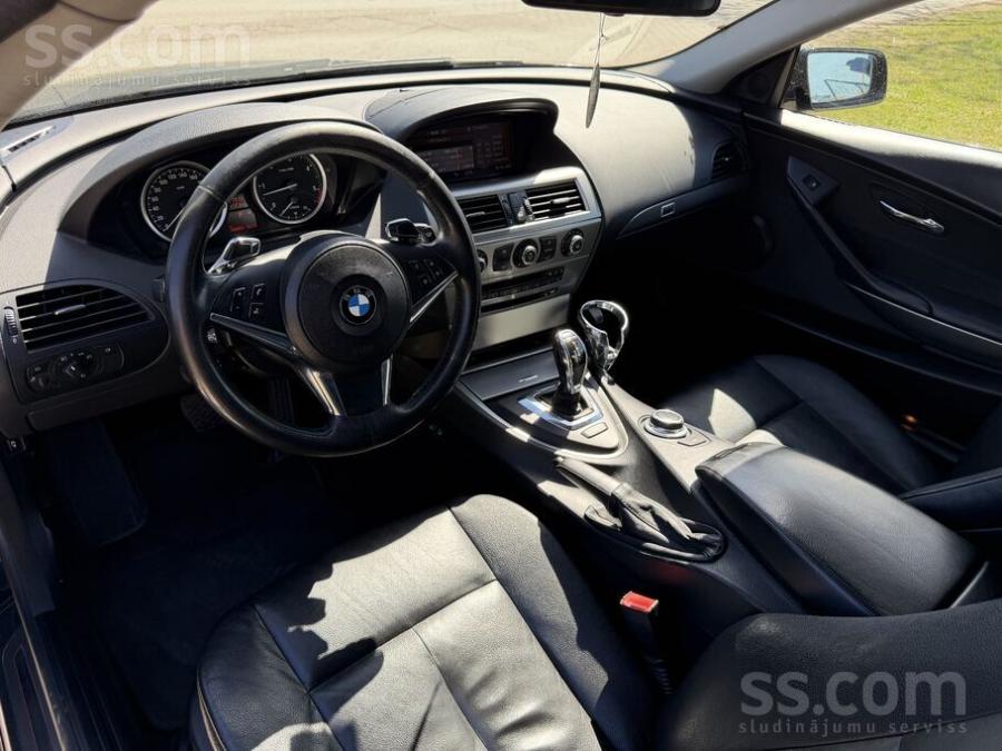 Black BMW 635 2007 in Ventspils, with an engine capacity of 3.00 L and mileage of 370 thousand km for 10900 €, photo 11 on AUTOMOTO.COM.LV