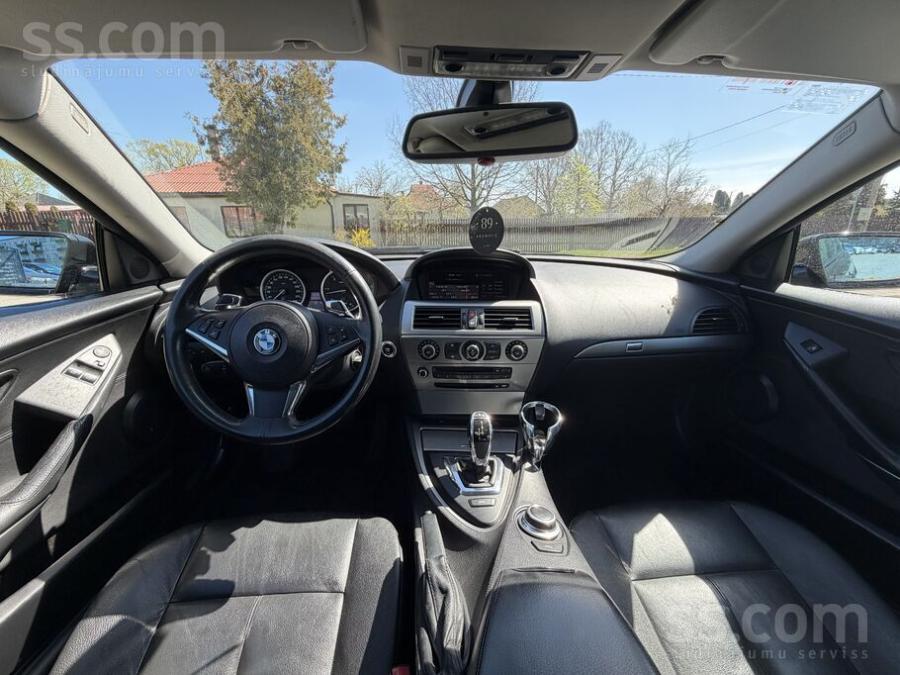 Black BMW 635 2007 in Ventspils, with an engine capacity of 3.00 L and mileage of 370 thousand km for 10900 €, photo 16 on AUTOMOTO.COM.LV