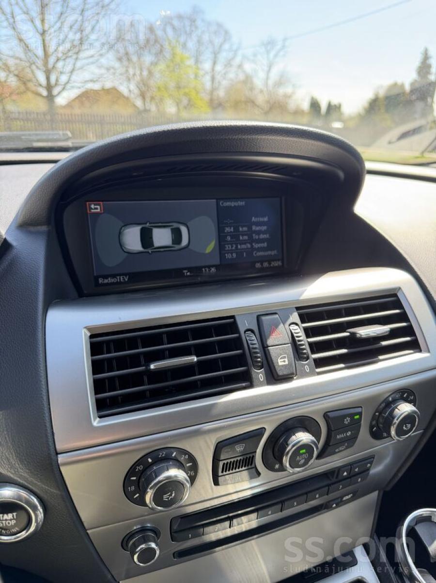 Black BMW 635 2007 in Ventspils, with an engine capacity of 3.00 L and mileage of 370 thousand km for 10900 €, photo 21 on AUTOMOTO.COM.LV