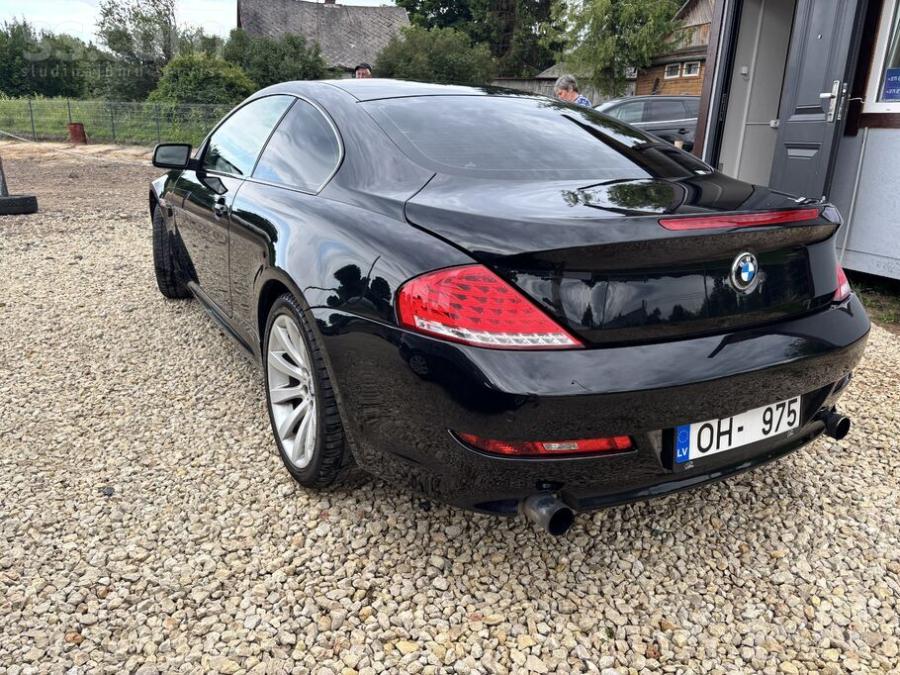 Black BMW 635 2008 in Rezekne, with an engine capacity of 3.00 L and mileage of 405 thousand km for 8499 €, photo 3 on AUTOMOTO.COM.LV